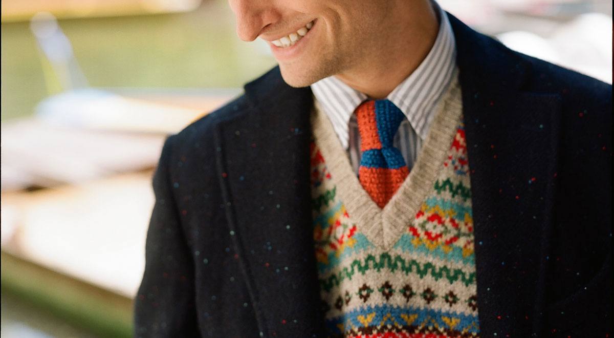 Fortune Favours the Bold: The Block Stripe Knitted Tie – Drakes US