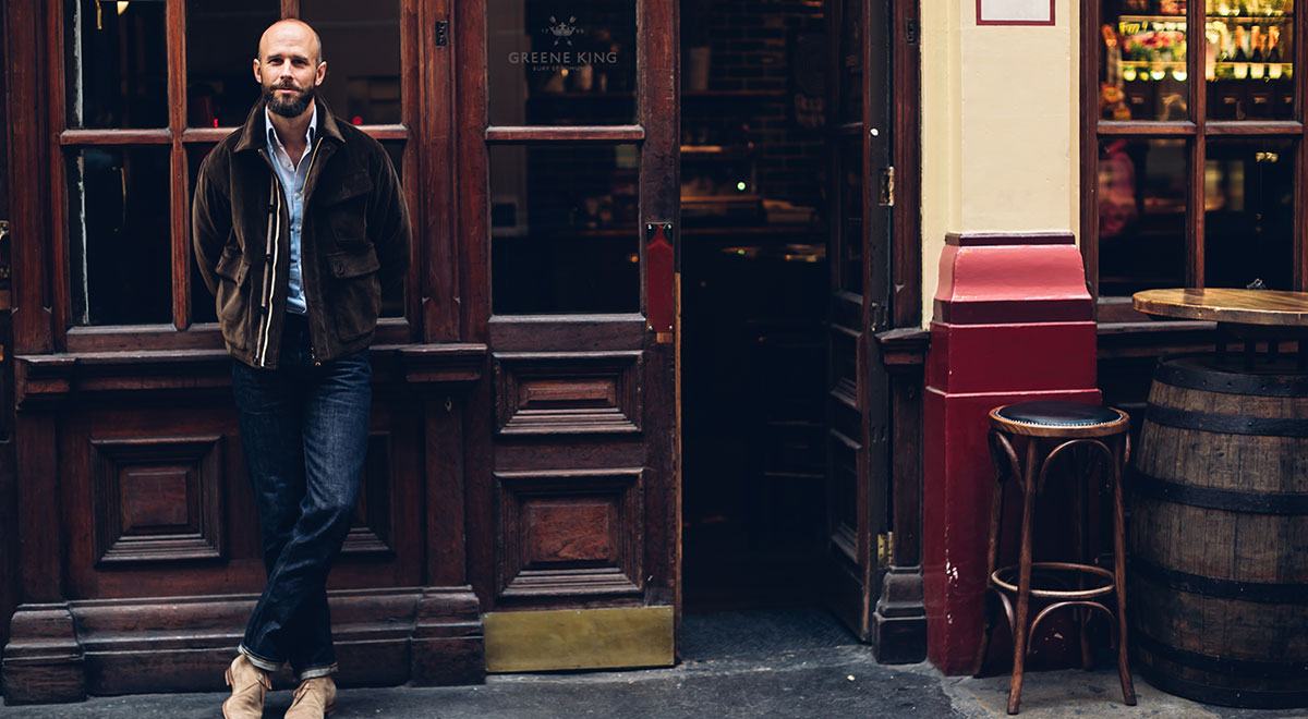 Simon Crompton on the Blanket Blouson – Drakes US