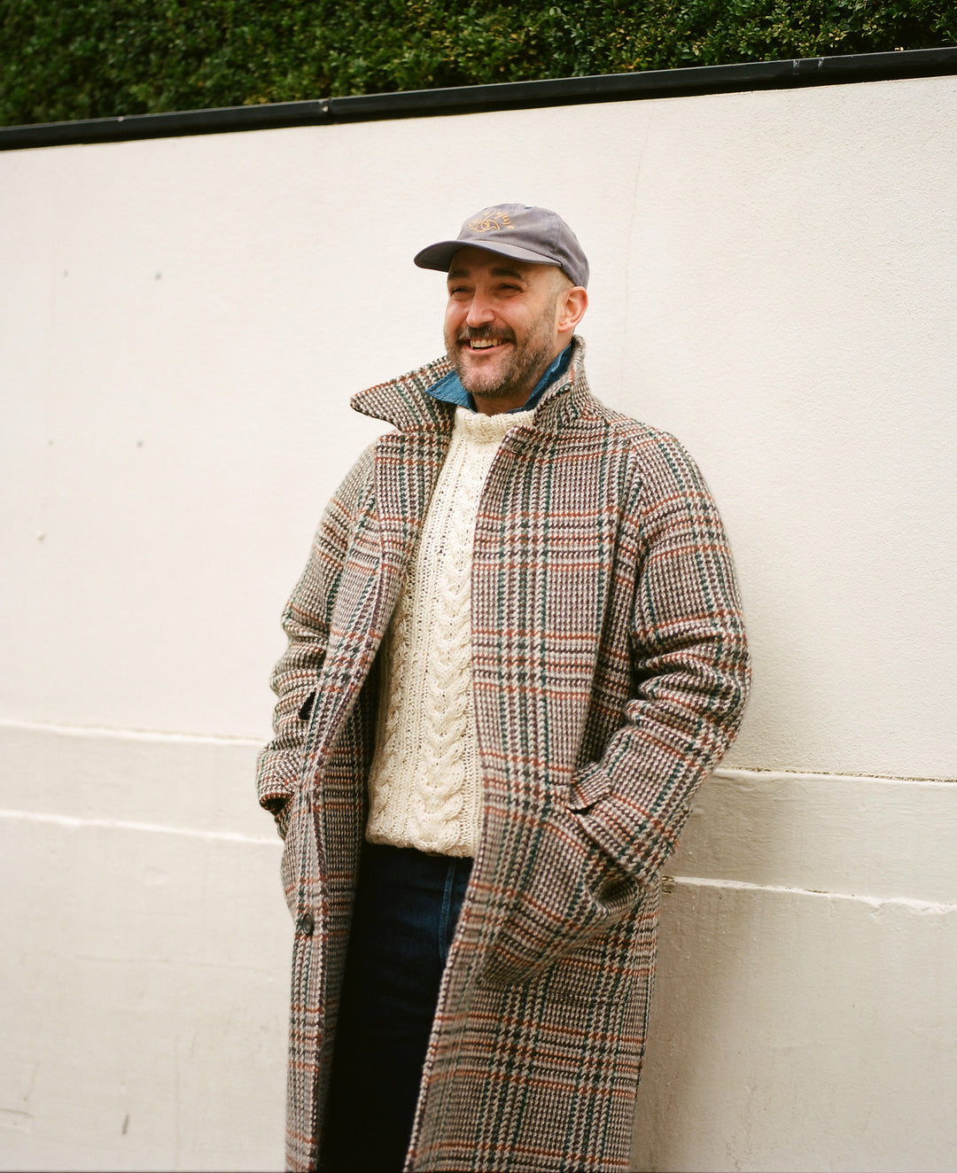 Chamula for Drake's Ecru Cable Knit Merino Jumper – Drakes US