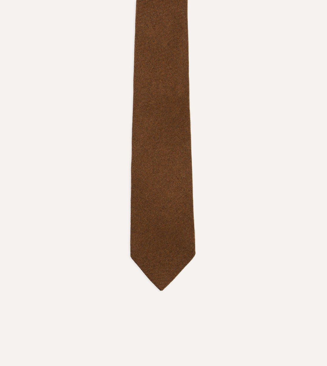 Brown Pure Cashmere Solid Tipped Tie – Drakes US