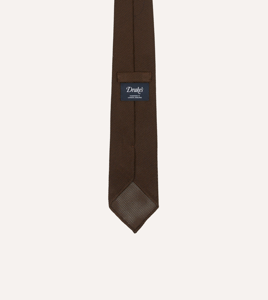 Brown Fine Woven Grenadine Silk Hand Rolled Tie – Drakes US
