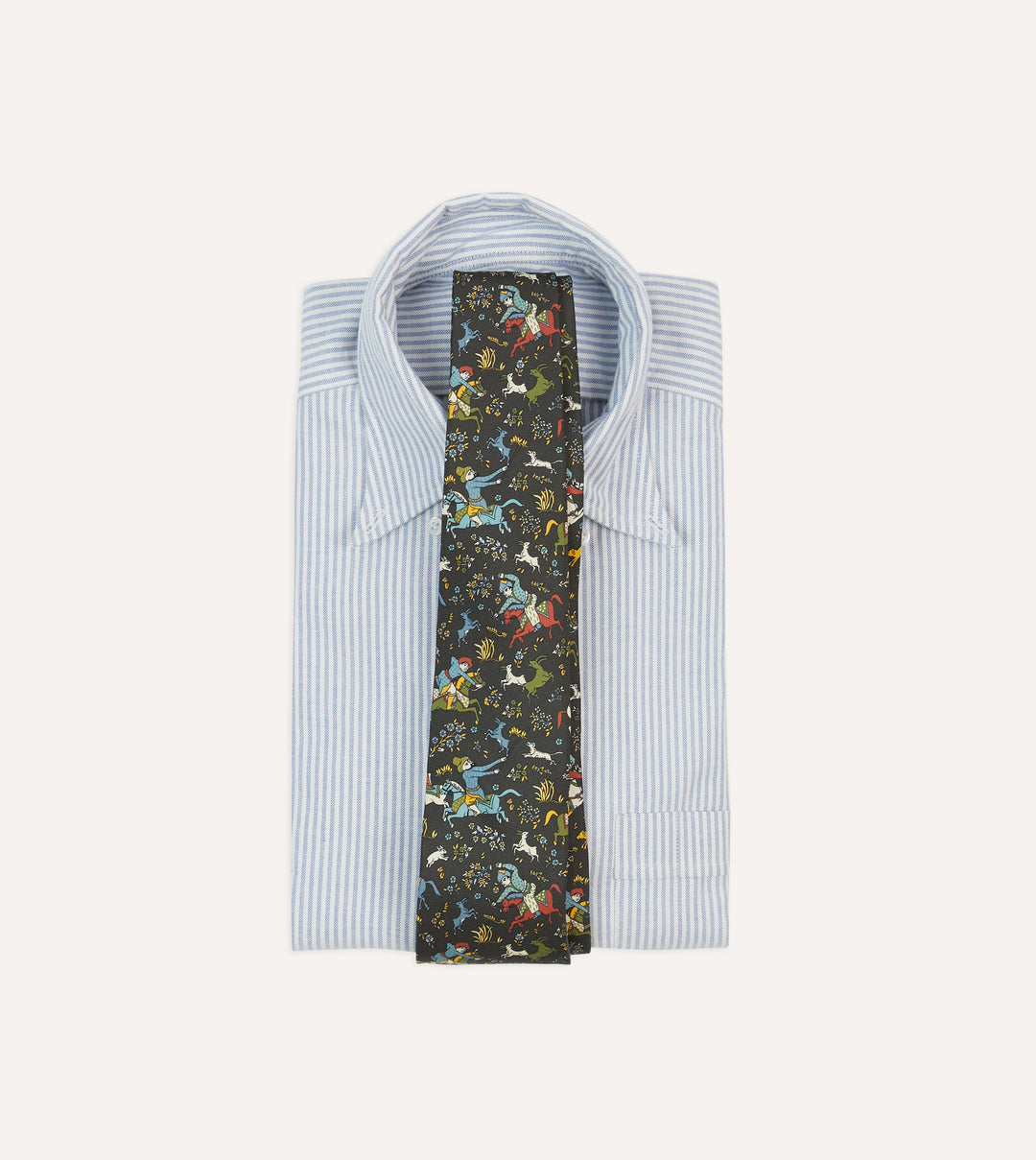 Drake's by A. Levine Black Mughal Print Silk Self Tipped Tie – Drakes US