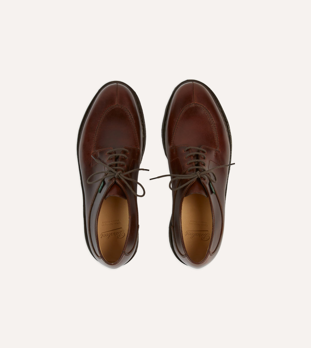 Paraboot Avignon Brown Leather Derby Shoe – Drakes US
