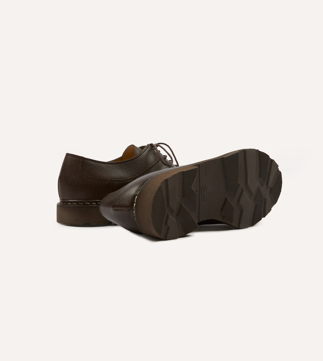 Paraboot Avignon Moka Brown Leather Derby Shoe – Drakes US