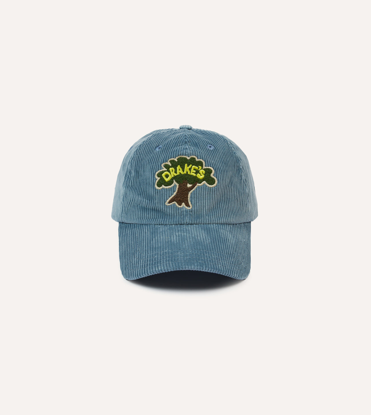 Blue Tree Emblem Cotton Corduroy Baseball Cap – Drakes US