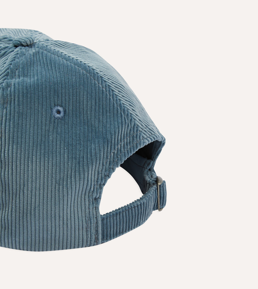Blue Tree Emblem Cotton Corduroy Baseball Cap – Drakes US