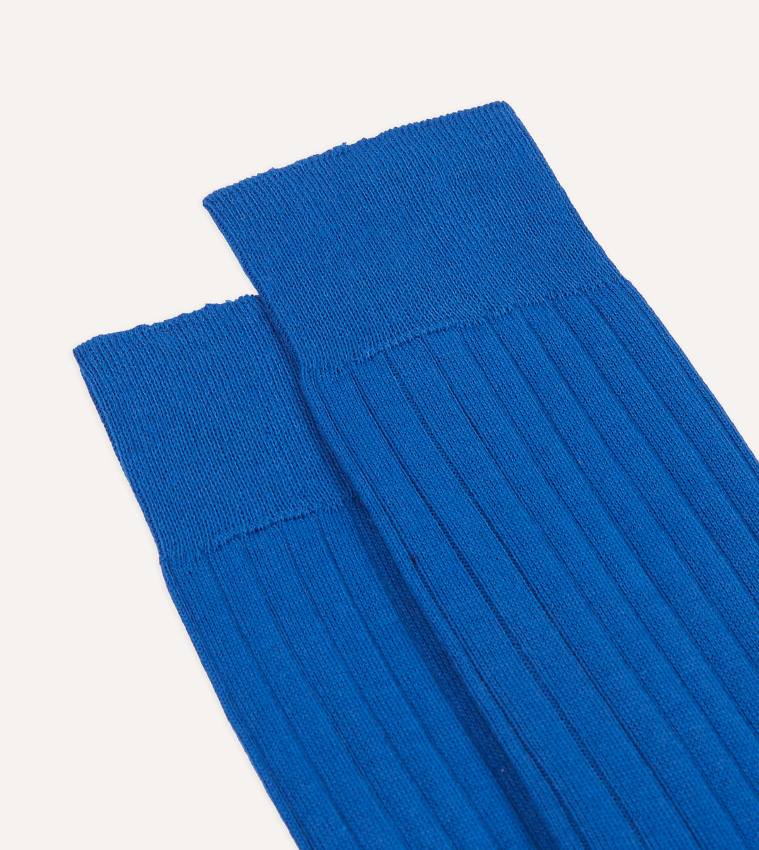 Royal Blue Cotton Mid-Calf Socks – Drakes US