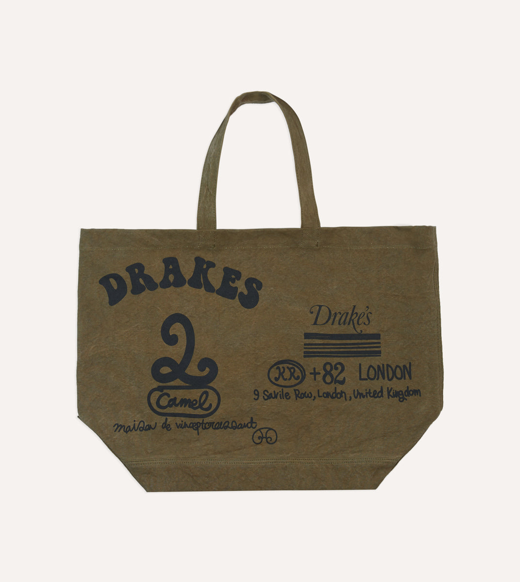 Drake's & Mr Camel Khaki Tote Bag – Drakes US