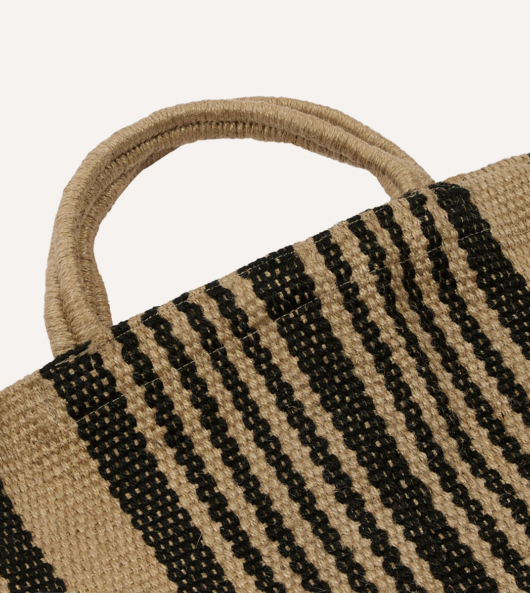 Black and Beige Maison Bengal Extra Large Jute Poresh Tote Bag – Drakes US
