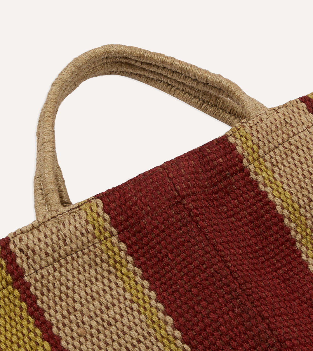 Red, Orange and Yellow Maison Bengal Extra Large Jute Poresh Tote Bag ...