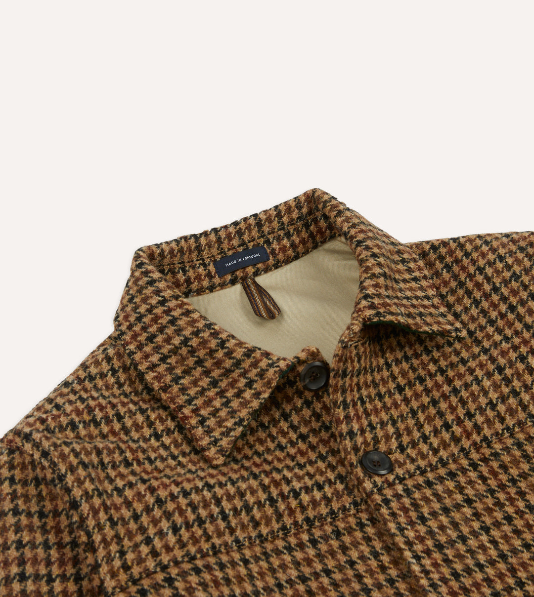 Houndstooth Check Harris Tweed Donkey Jacket – Drakes US