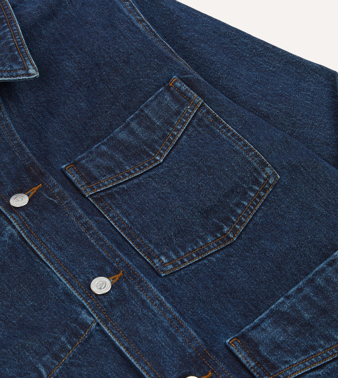 Stone Wash Denim Work Jacket – Drakes US