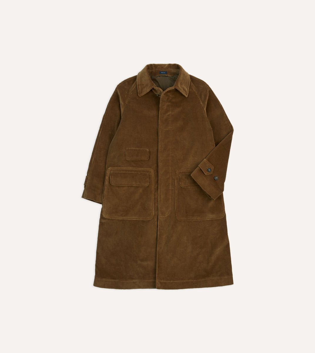Tan Corduroy Raglan Coat – Drakes US