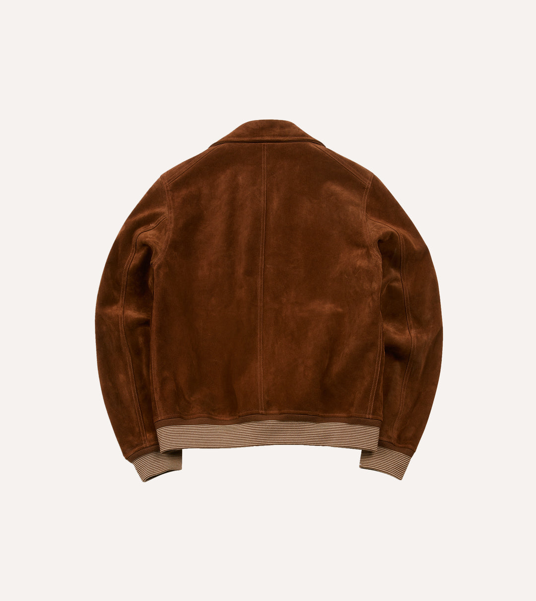 Tobacco Heavyweight Suede A-2 Bomber Jacket – Drakes US
