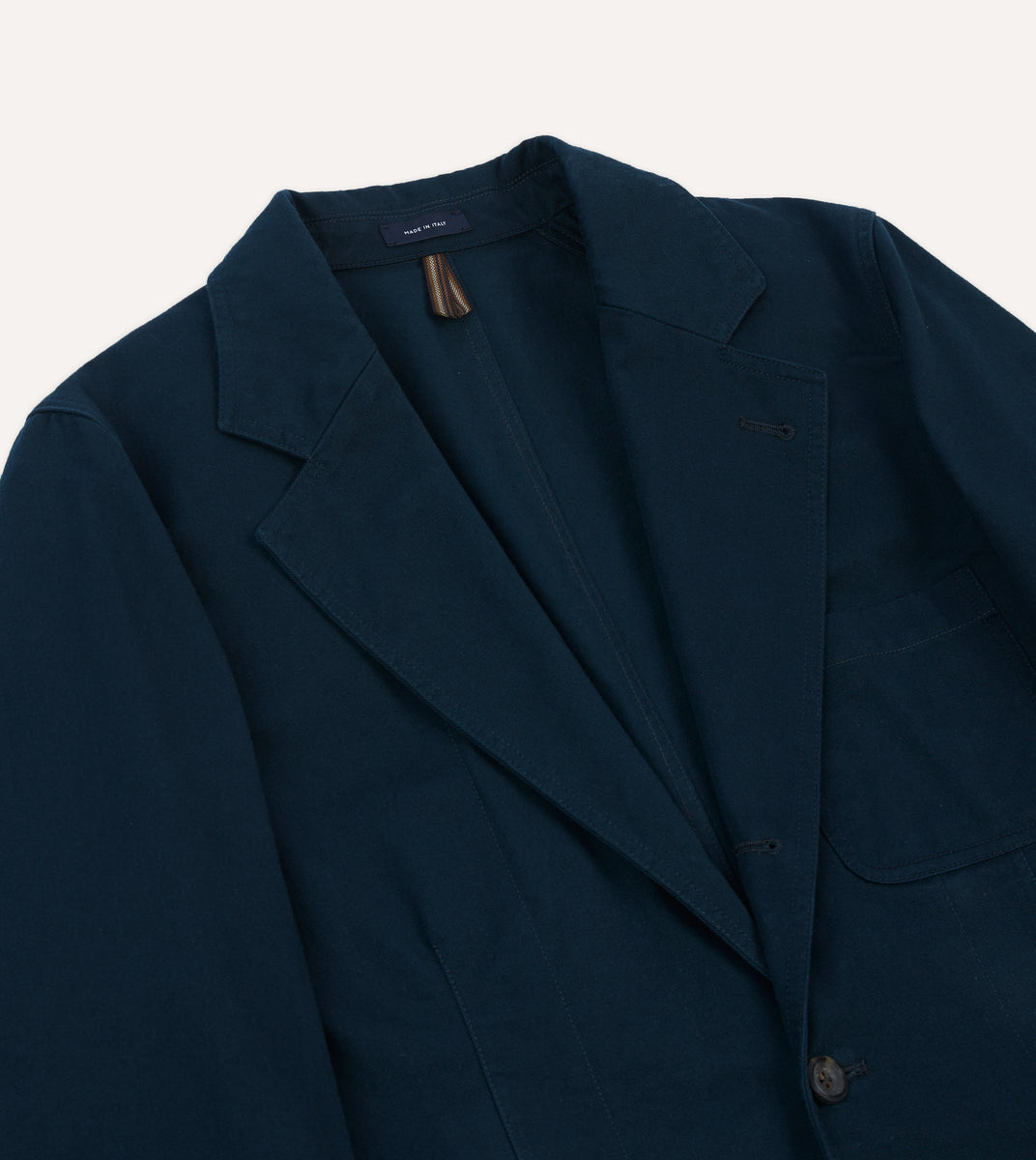 Navy Vintage Wash Cotton Games Blazer Mk. I – Drakes US