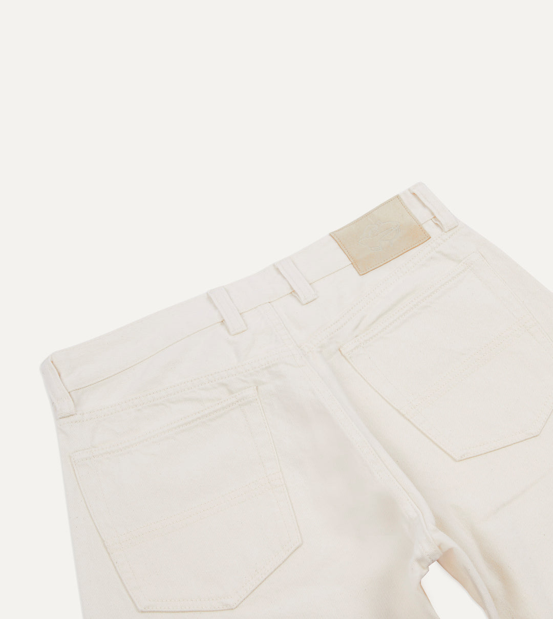 Ecru 12.7oz Selvedge Denim Tonal Stitch Five-Pocket Jeans – Drakes US