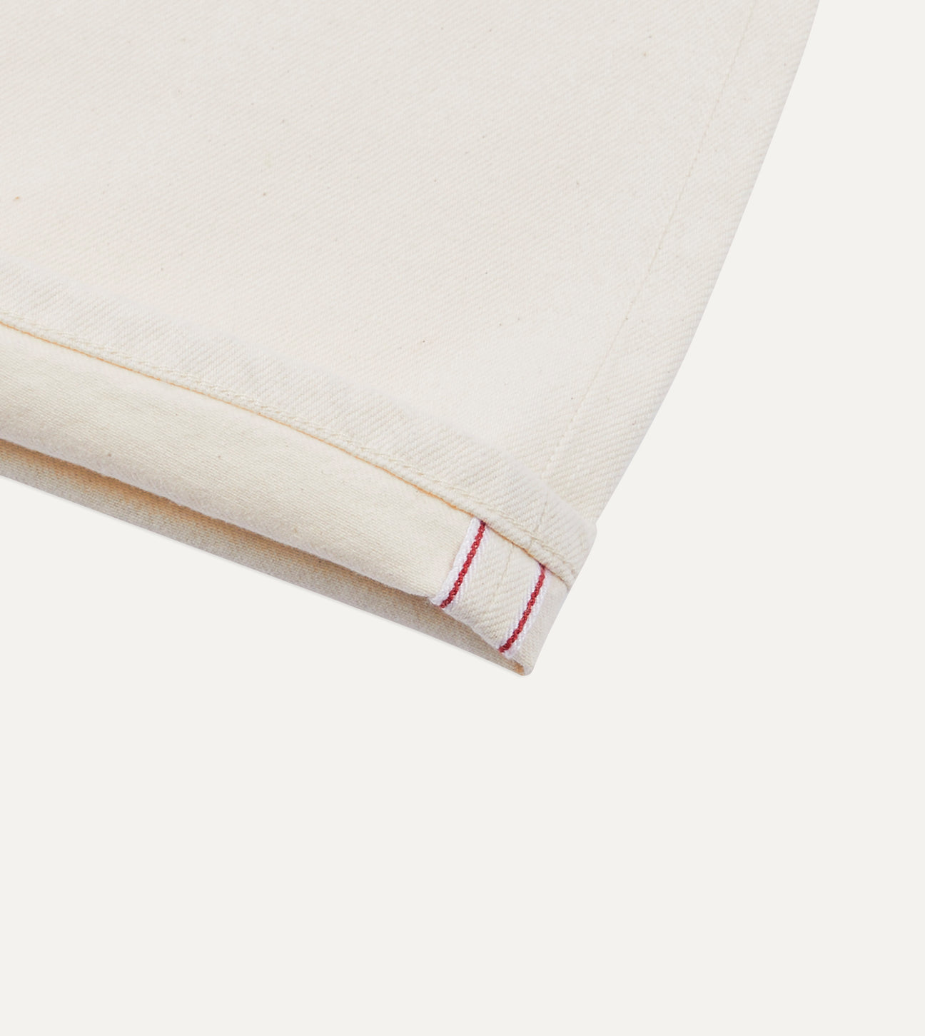 Ecru 12.7oz Selvedge Denim Tonal Stitch Five-Pocket Jeans – Drakes US