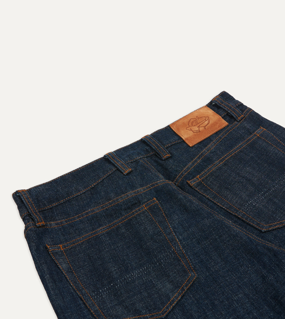 Indigo Rinse 15.5oz Japanese Selvedge Denim Five-Pocket Jeans – Drakes US
