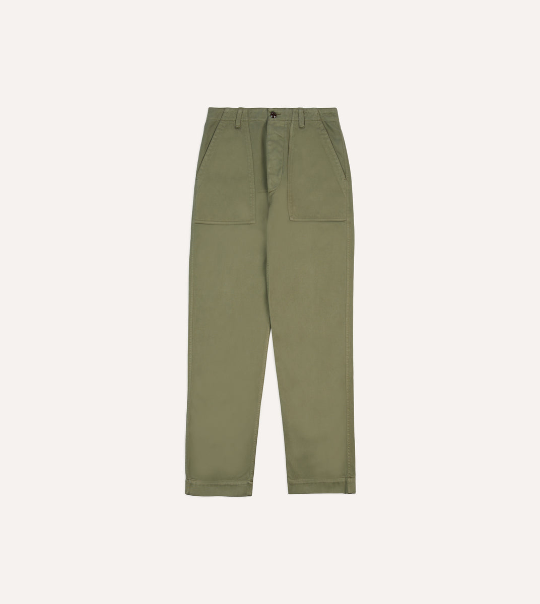 Light Olive Cotton Fatigue Trouser – Drakes US