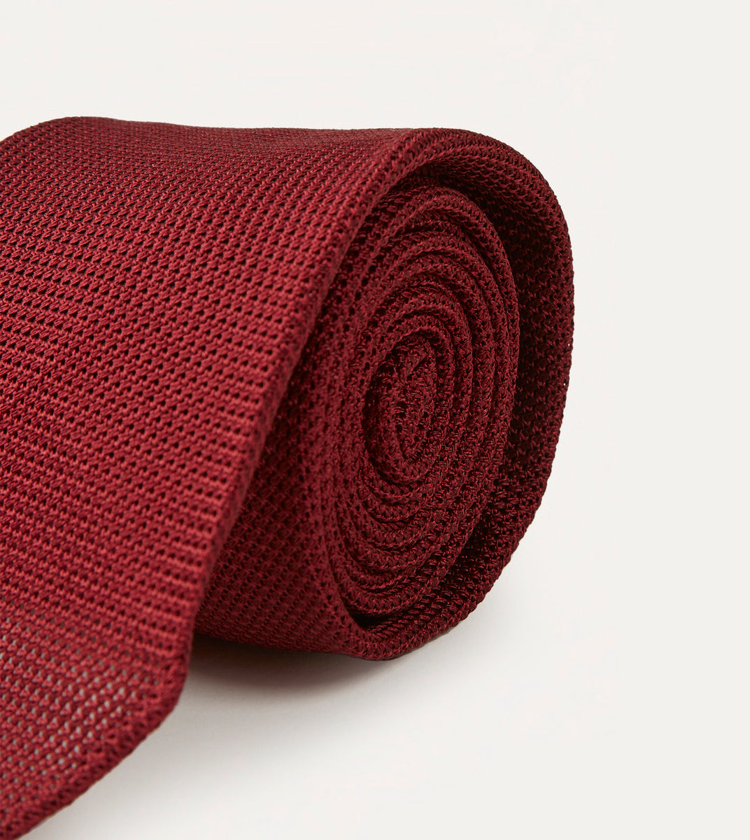 Red Fine Woven Grenadine Silk Hand Rolled Tie – Drakes US