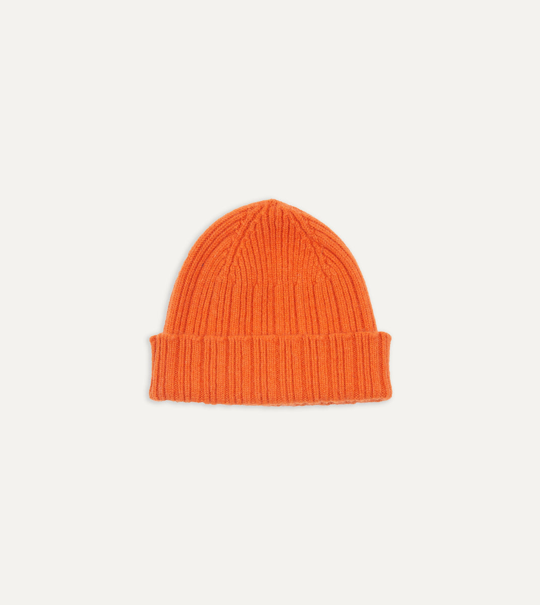 Orange Geelongora Ribbed Knit Cap – Drakes US