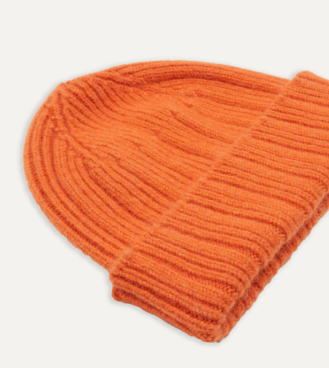 Orange Geelongora Ribbed Knit Cap – Drakes US