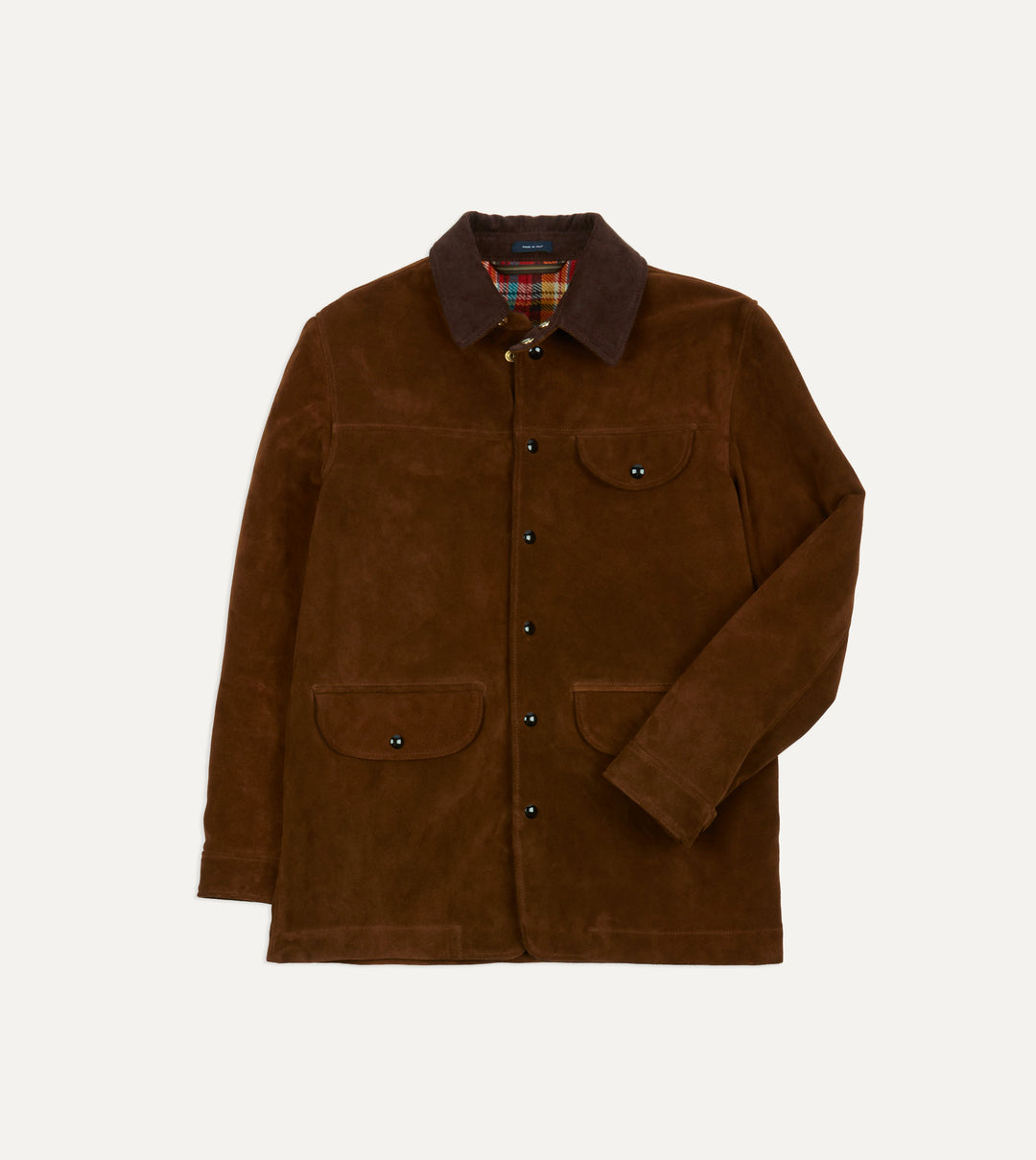Brown Suede Car Coat with Blanket Lining – Drakes US